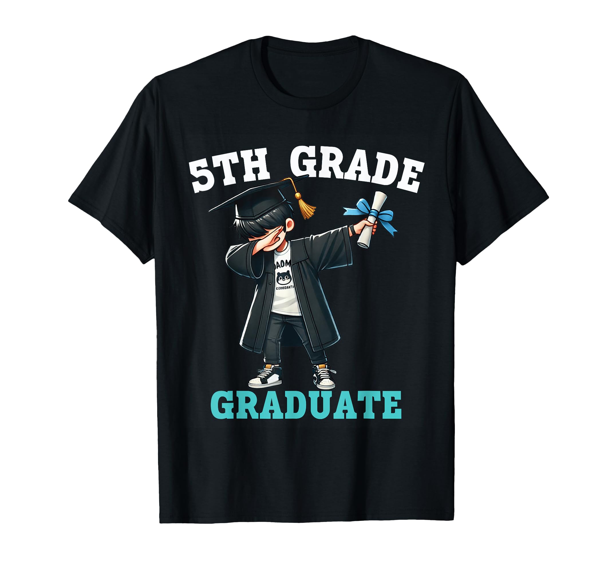 Funny 5th Grade Boys Graduation Grad Dabbing Class of 2025 T-Shirt for ...