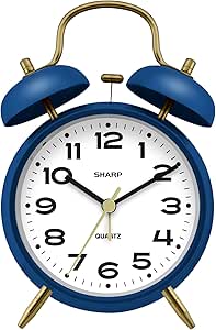 Amazon.com: Sharp Twin Bell Alarm Clock, Loud Alarm Great for Heavy ...