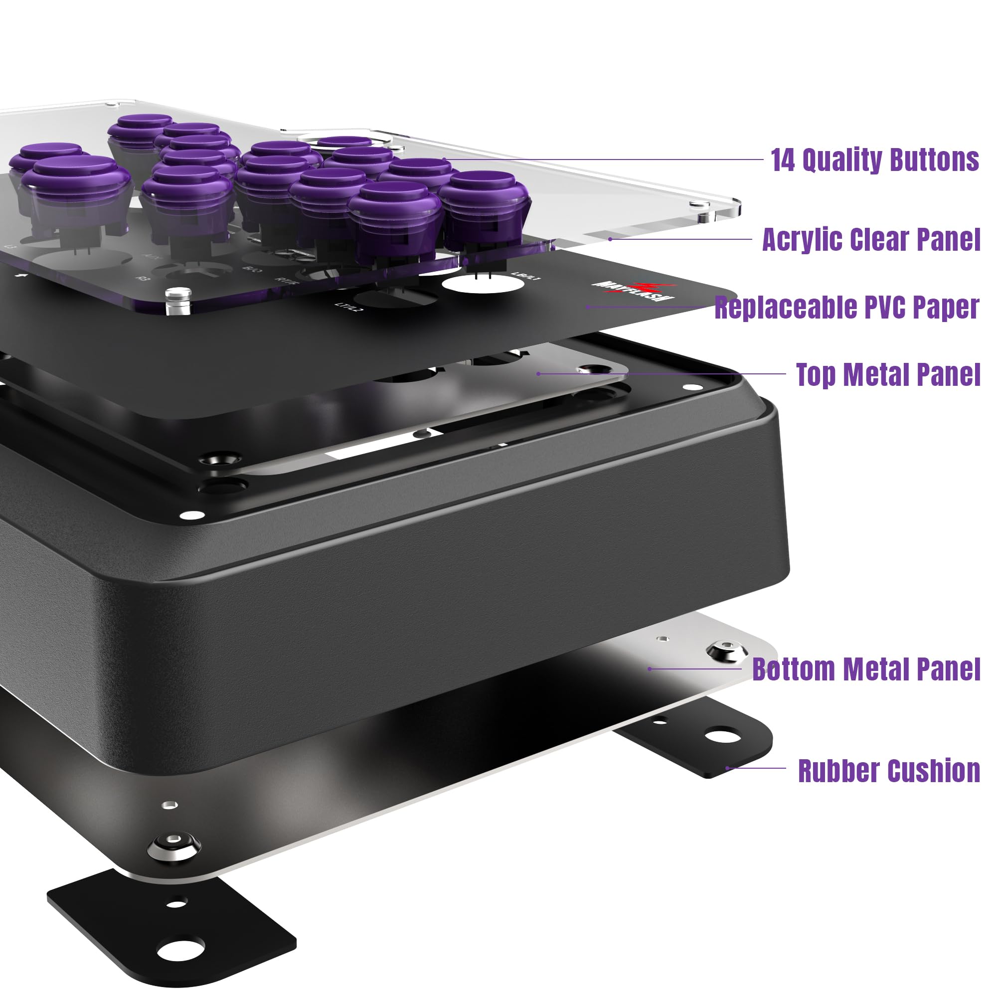 Mua MAYFLASH F500 FLAT Fight Stick All Button Arcade Controller for PS4 ...