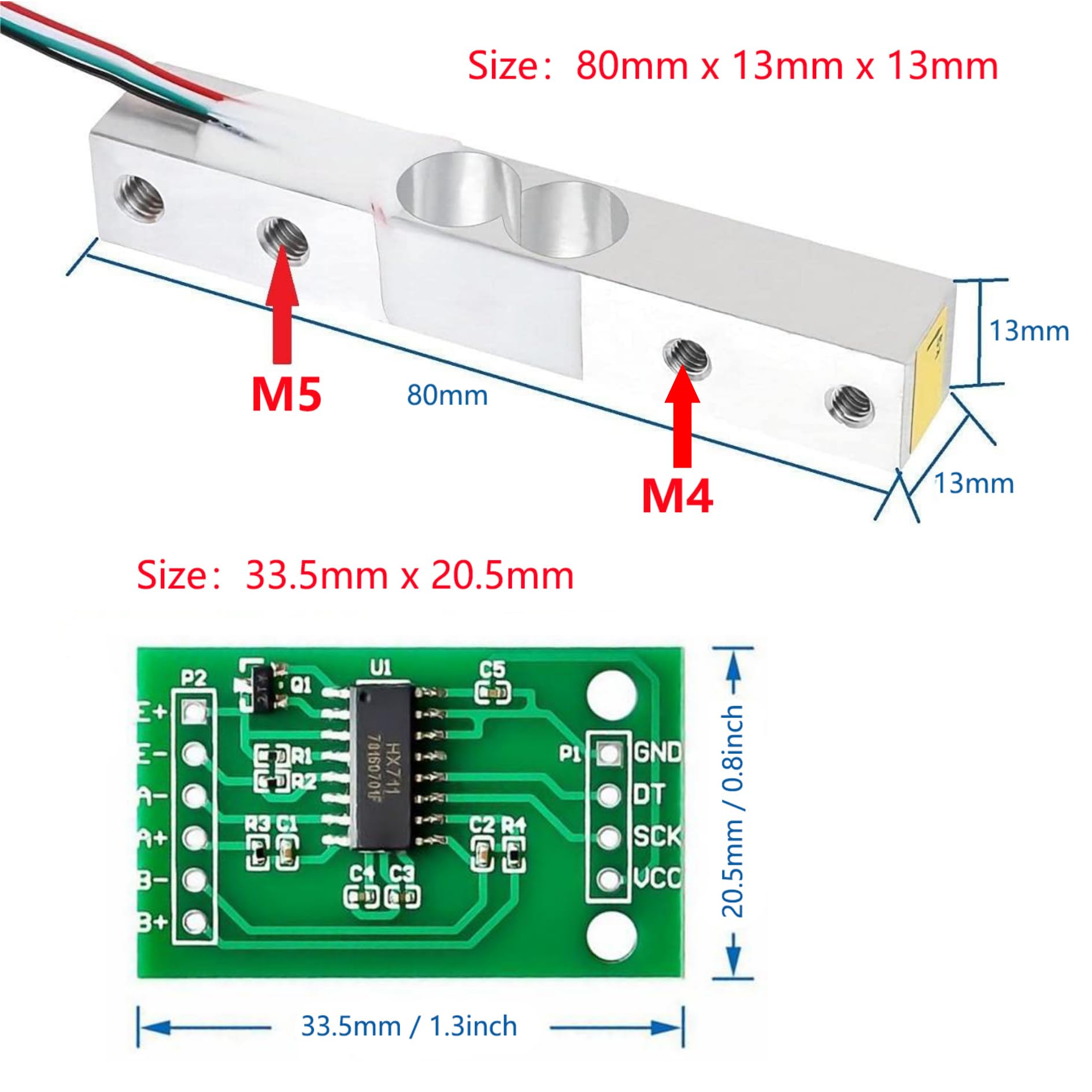 Mua WWZMDiB 1KG/5KG/10KG/20KG Load Cell Amplifier+HX711 24-Bit ADC Weighing Sensor Module Used ...