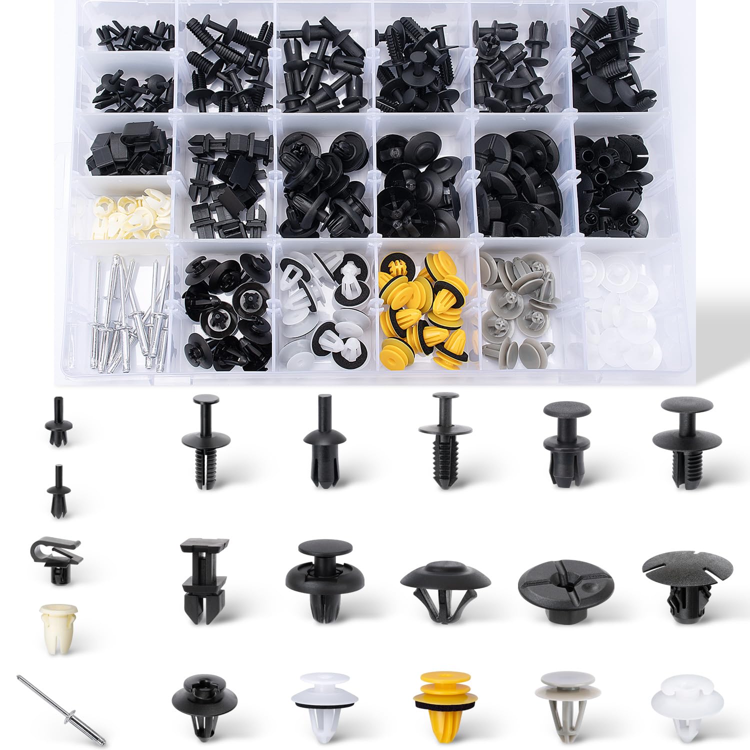 OAUTOO 200pcs for Mercedes Body Interior and Exterior Retainer Fastener ...