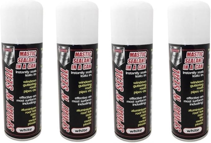 4 X Spray N Seal Mastic Instant Leak Stop Spray N Seal for Roofs ...