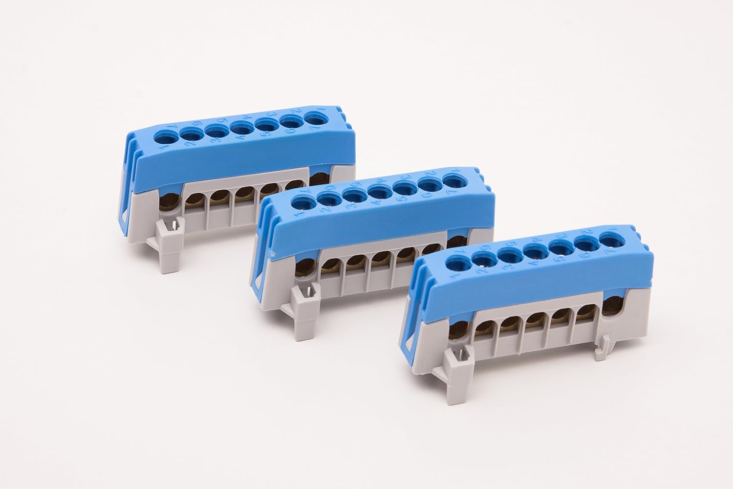 Pollmann 2020266 blau POLL Nullleiterklemme N7-F2 fingersicher: Amazon ...