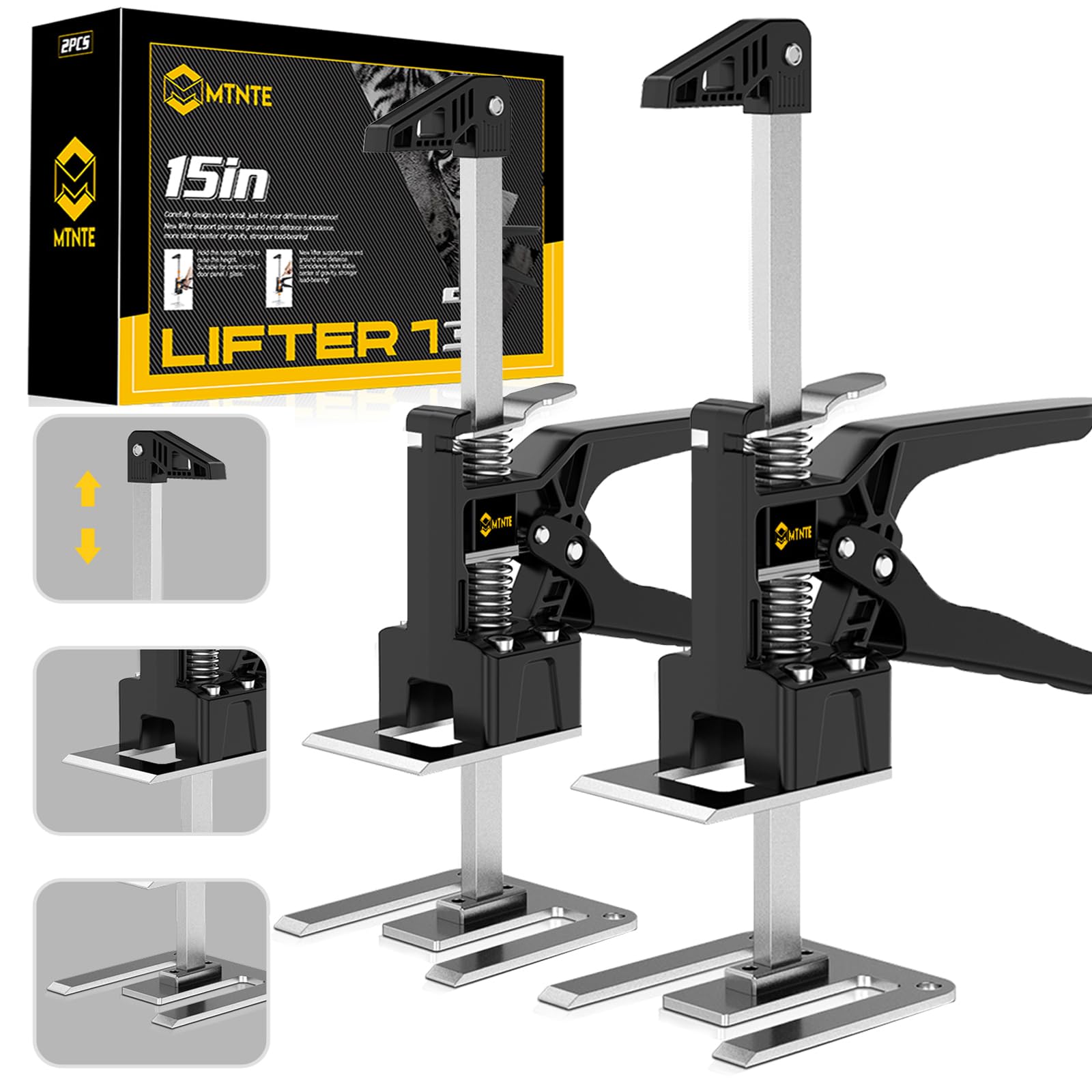 Labor Saving Handle 2 Pack, 15 in Construction Jack, Wall Tile Locator ...