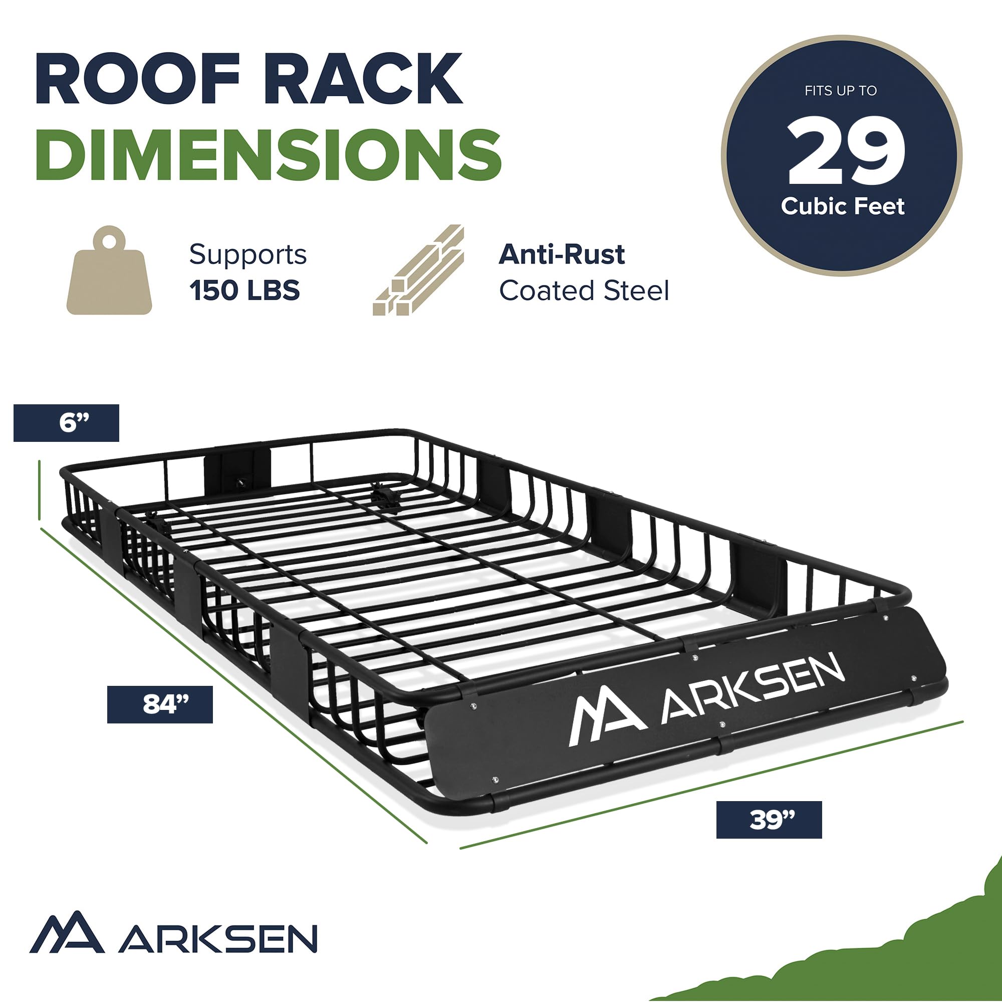 Mua ARKSEN 84 x 39 Inch Universal 150LB Heavy Duty Roof Rack Cargo with ...