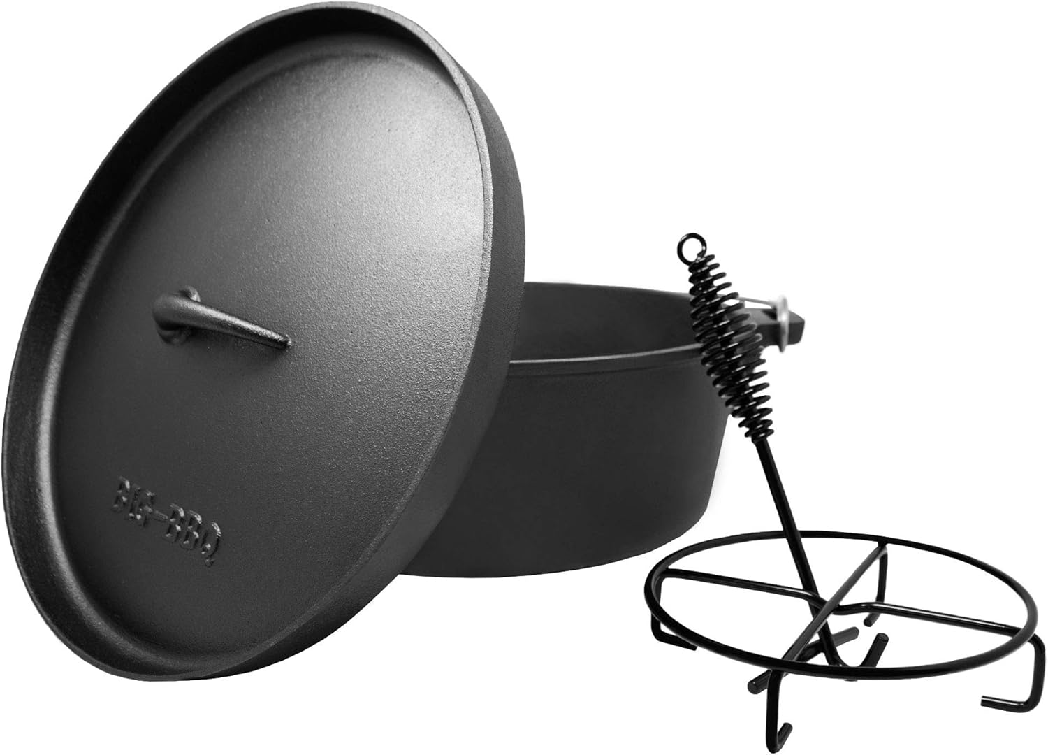 ToCis Big BBQ Dutch Oven Made from Cast Iron, Ready Baked Cooking Pot ...