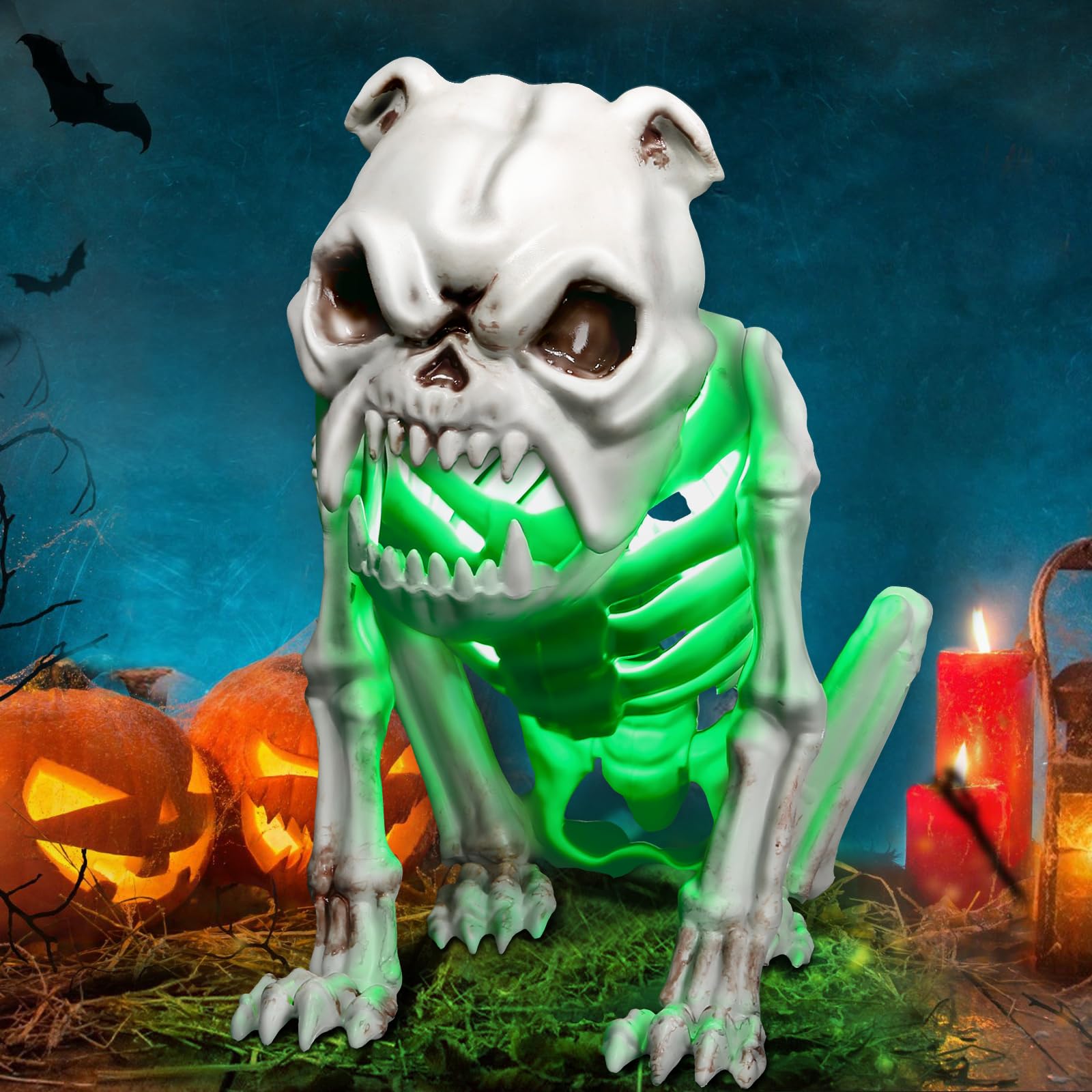 Halloween Decoration Skeleton Dog, Skeleton Animal Plastic Dog Bones ...