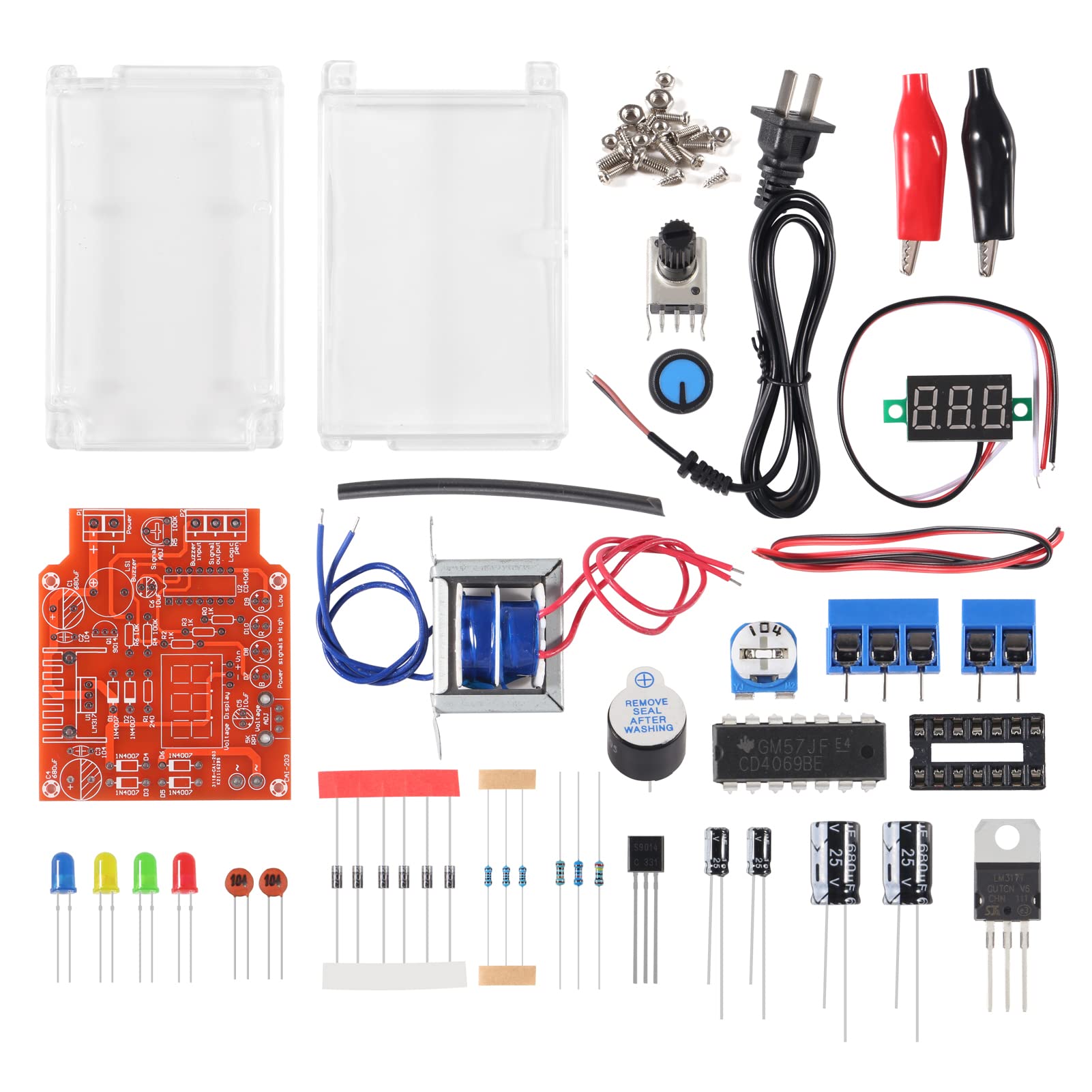 Mua LM317 Power Supply Adjustable Voltage Regulator Kit AC-DC 110V to 1 ...