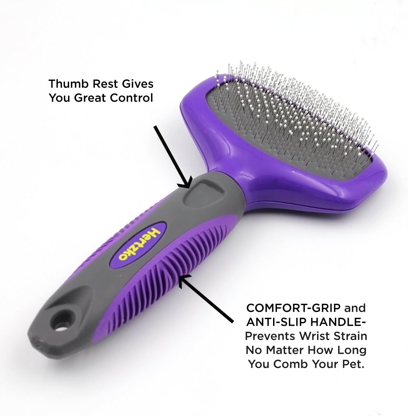 Pin Brush by Hertzko – For Dogs and Cats with Long or Short Hair ...
