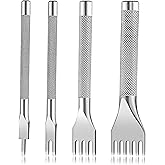 QMNNMA 10Pcs Leather Stitching Punch, Hole Punch Set Diamond Stitching ...