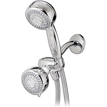 Dual Showerhead Bar with Jet Shower Heads - Chrome - Fixed Showerheads ...