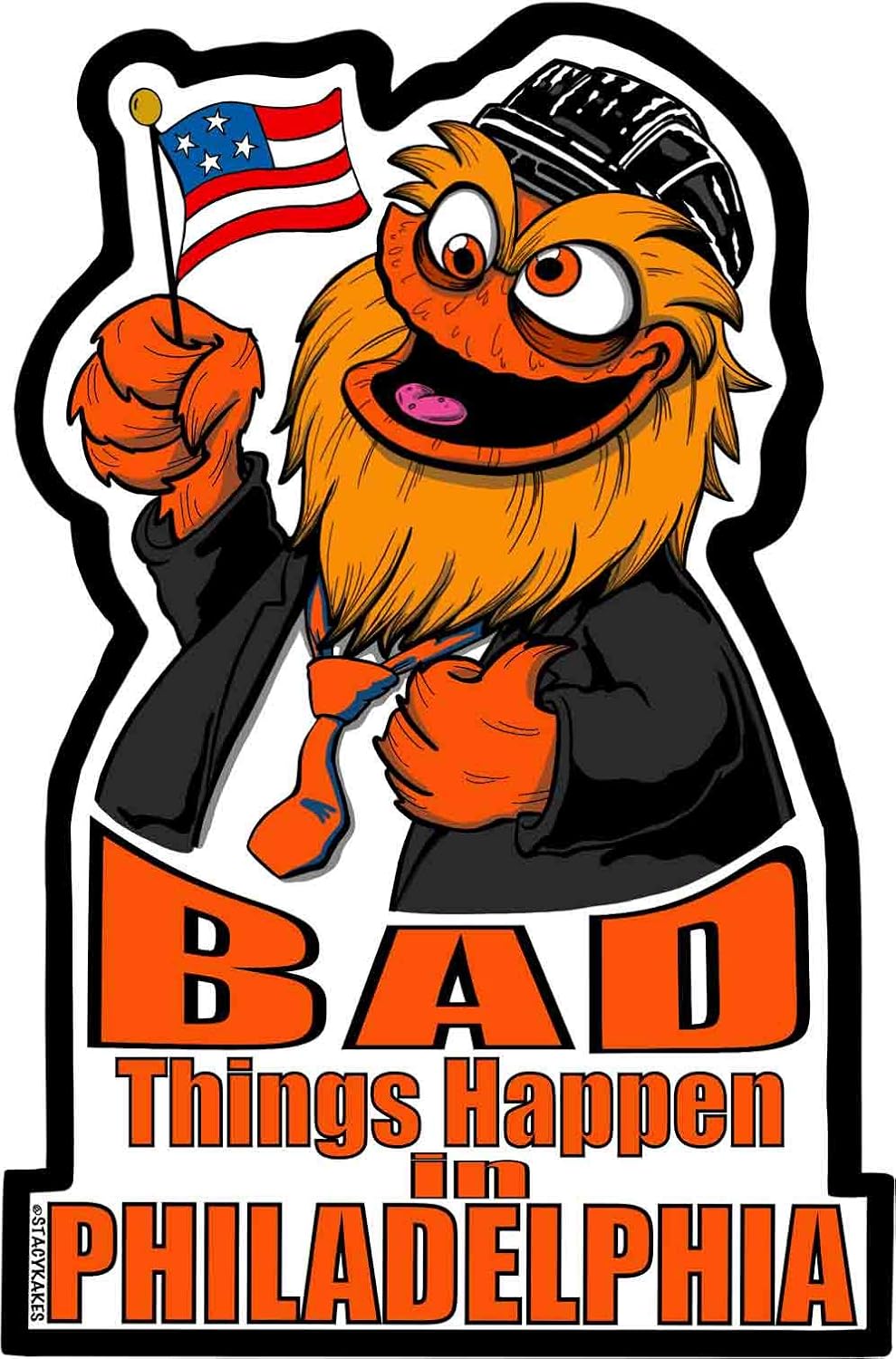 Amazon.com: Gritty Bad Things Happen in Philadelphia Decal - for Cars ...