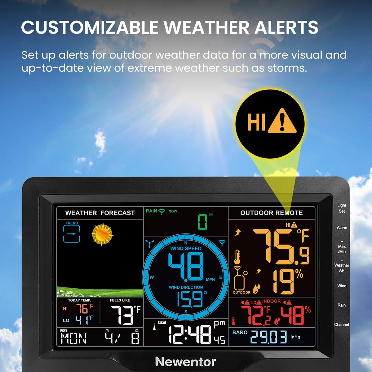 Mua Newentor Weather Station with Rain Gauge and Wind Speed, Weather ...