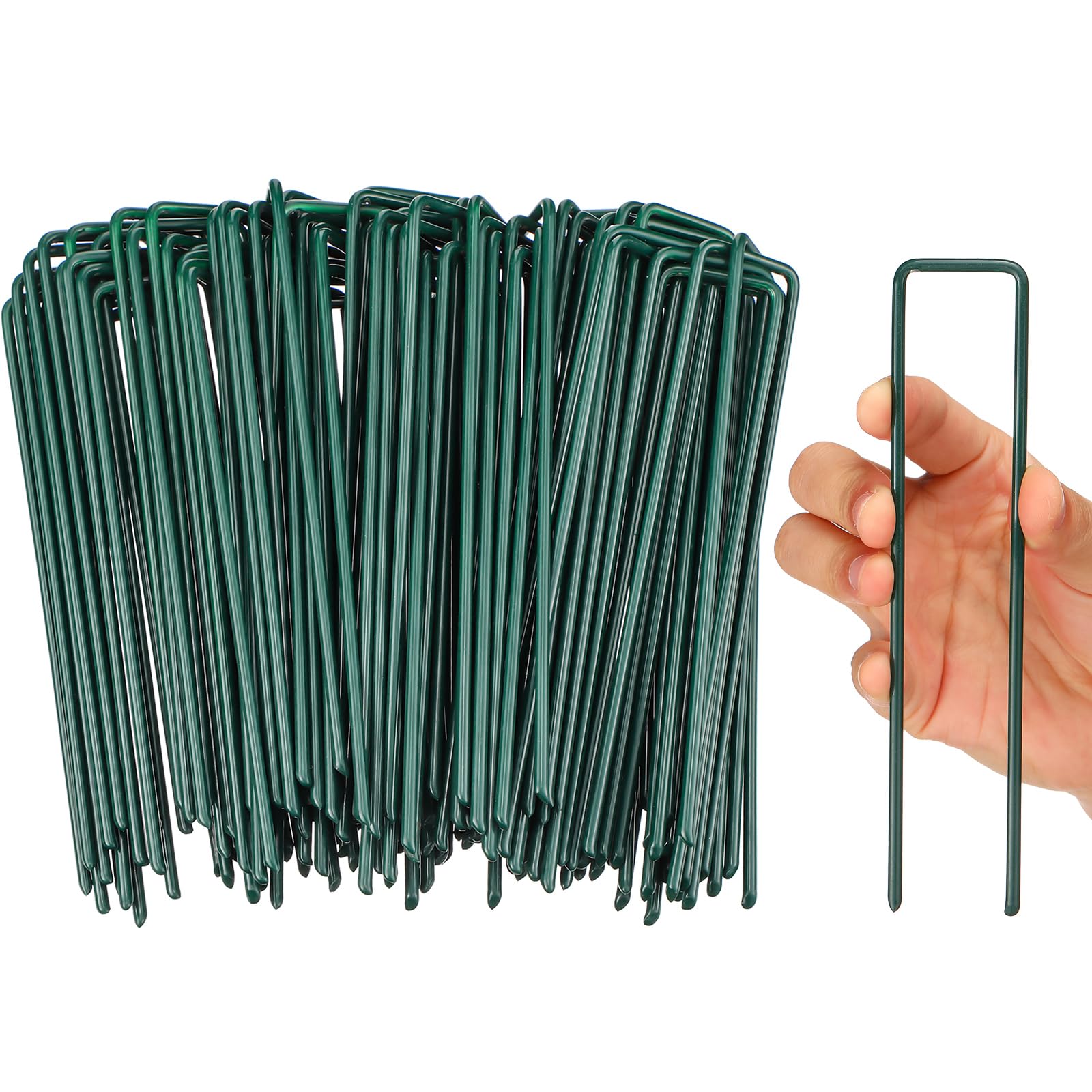 Therwen 6 Inch Turf Stakes for Artificial Grass Green Landscape Staples ...