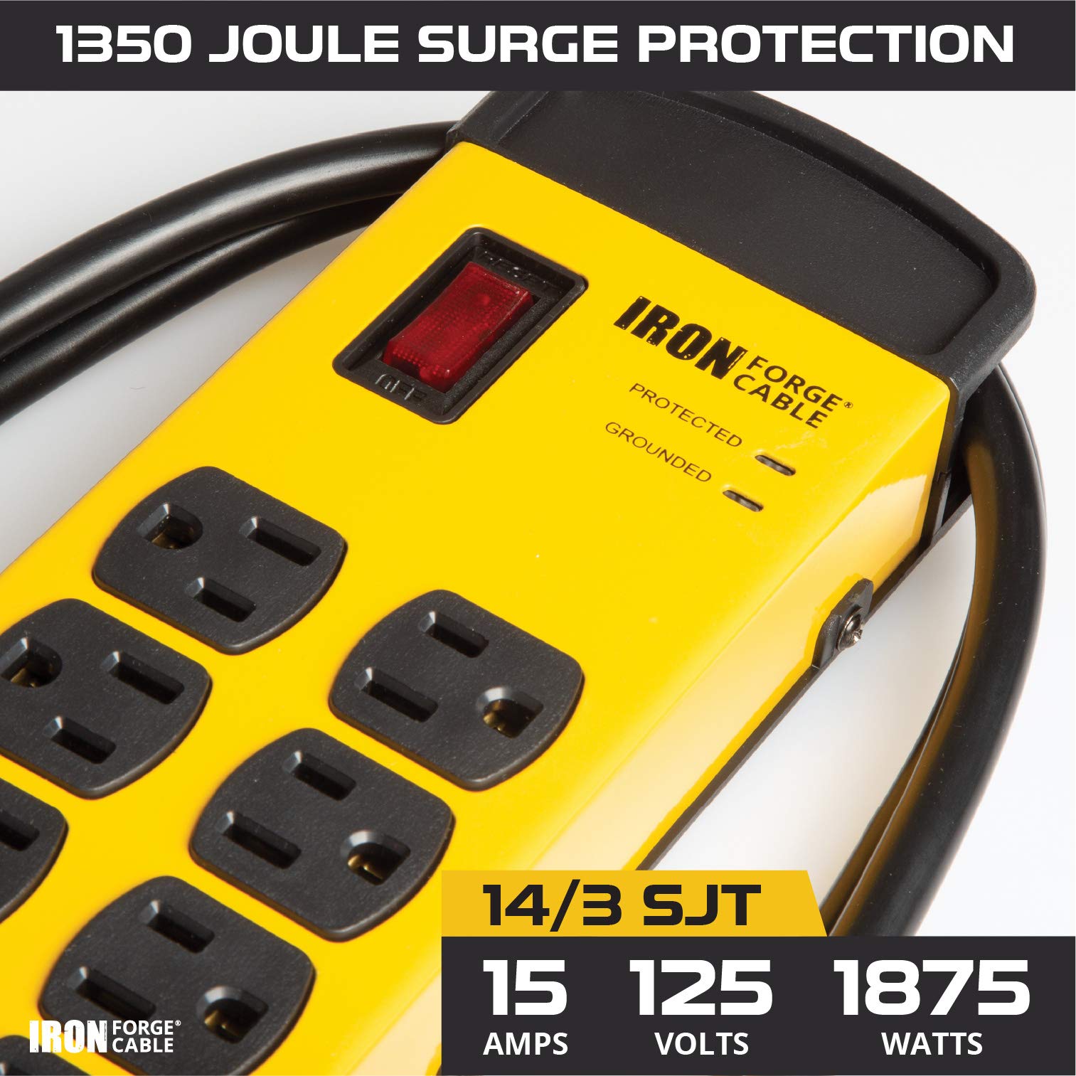 Mua Iron Forge Cable 8 Outlet Heavy Duty Surge Protector Power Strip ...