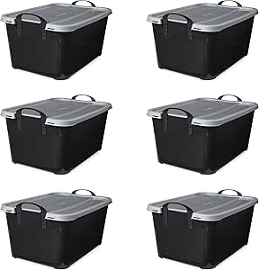 Amazon.com: Life Story Stackable Locking Closet & Storage Box 13 Gallon ...