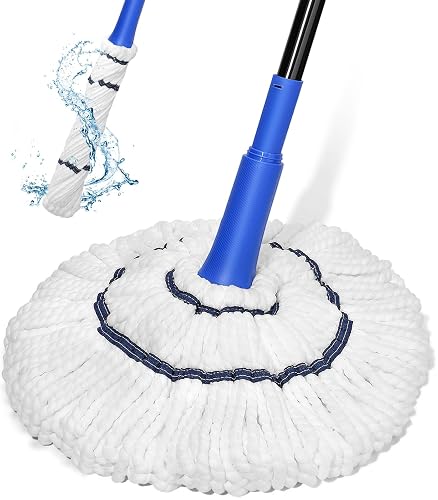 Self Wringing Twist Mop for Floor Cleaning, Microfiber Mop with Wringer ...
