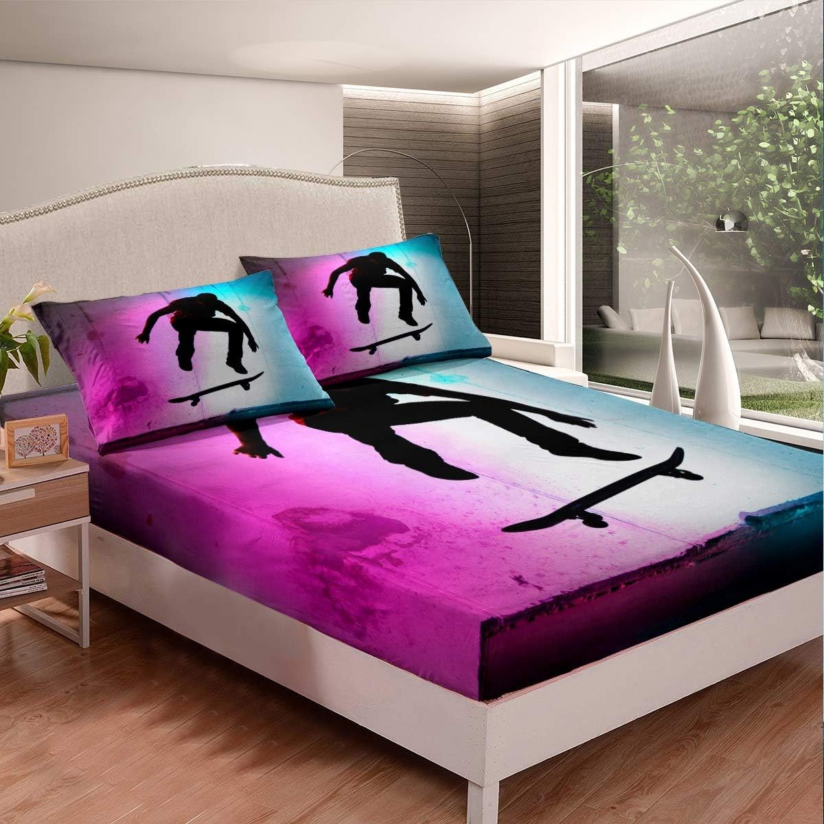 Feelyou Youth Skateboard Bedding Set Boys Teens Kids Extreme Sport ...