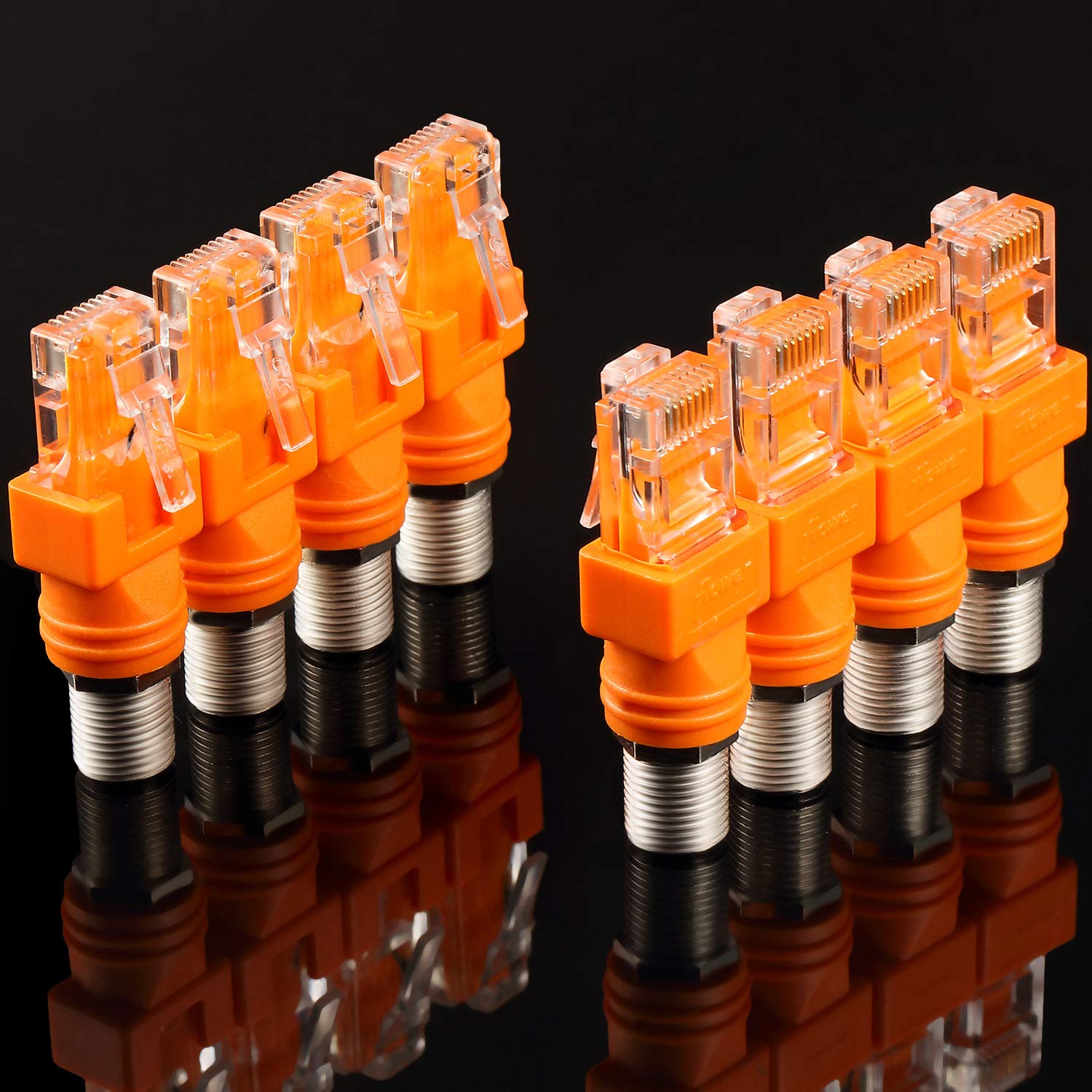 Mua Frienda 8 Packs RF to RJ45 Converter Adapter F Female to RJ45 Male ...