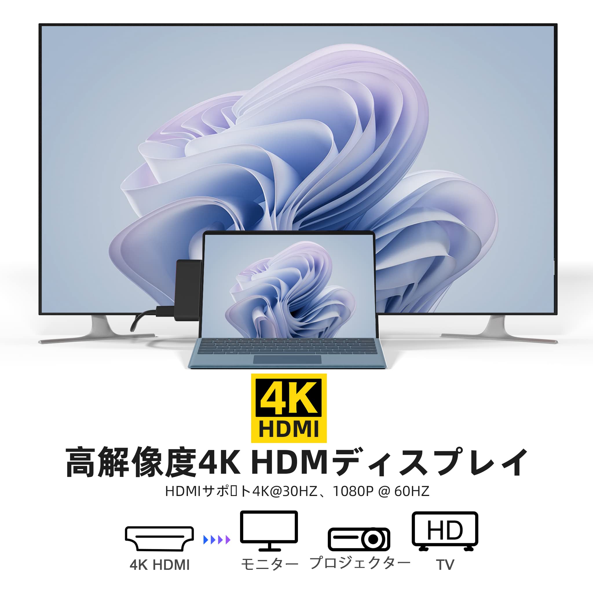 Mua Surface Pro 9 Hub 8-in-2 Extended Multiport 4K HDMI + USB C ...