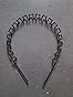 Smile n Style Essentials Black Metal Spring Zig Zag Wave Hair Band for ...