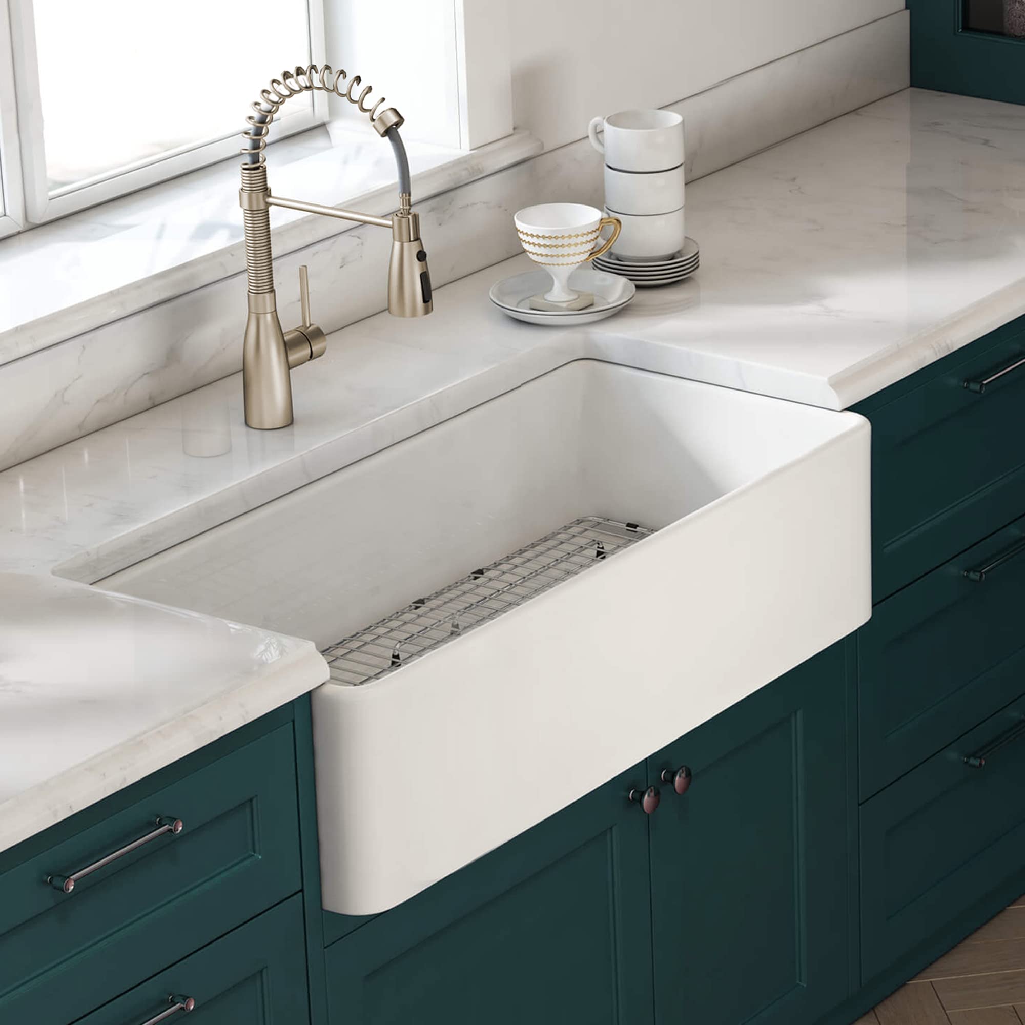 Mua GETPRO Farmhouse Sink 36 Inch Fireclay White Kitchen Sink Apron ...