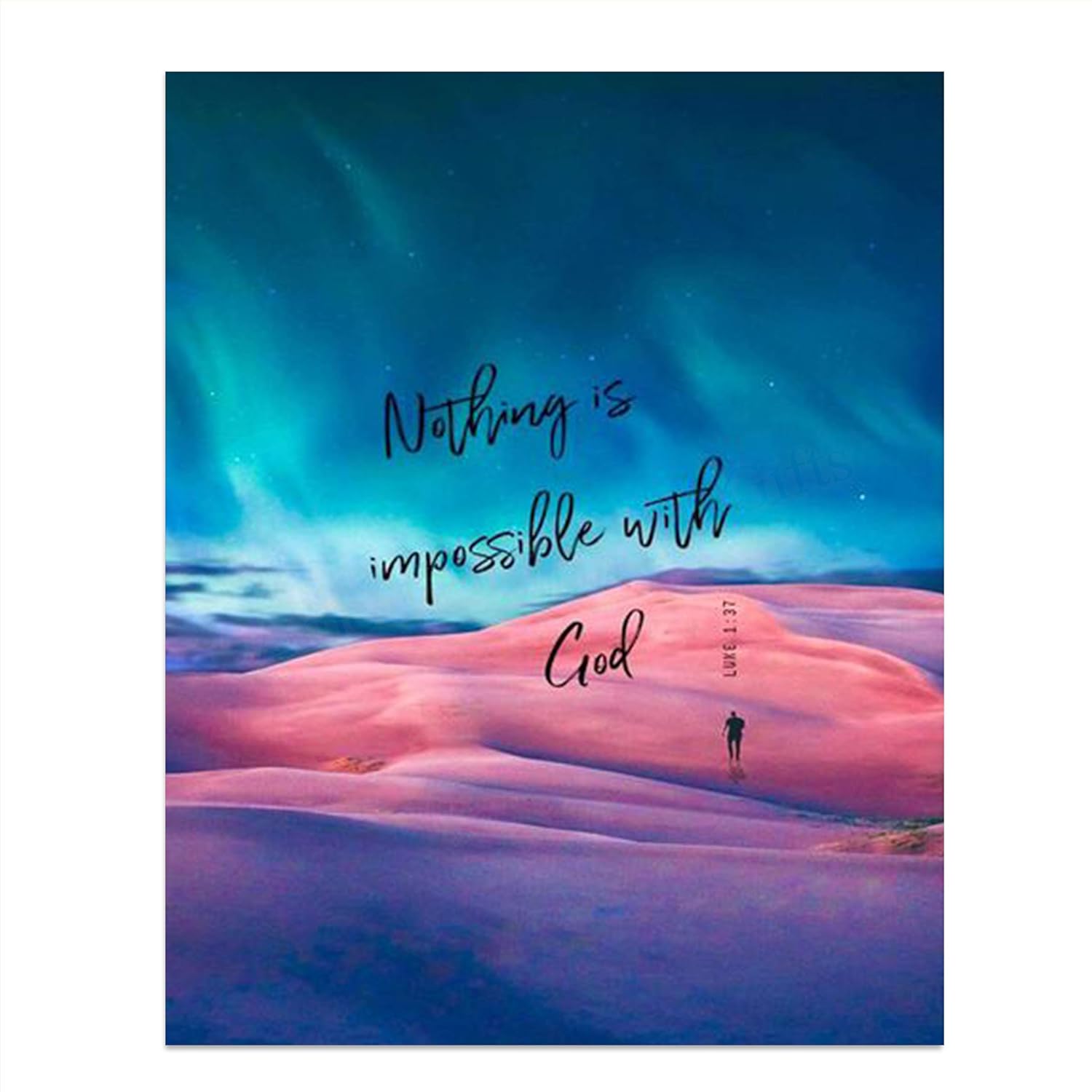 Amazon.com: "Nothing Is Impossible With God"-Luke 37:1- Bible Verse ...