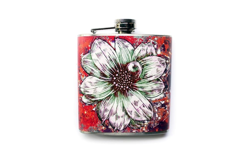 Amazon.com: Abstract Flower Handmade Flask: Handmade