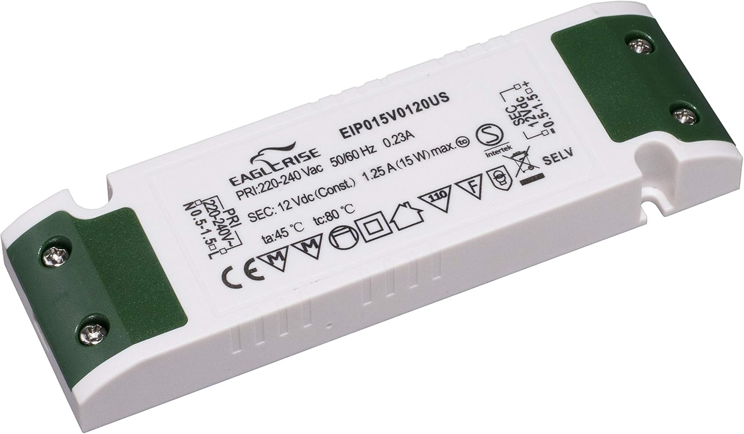 HuaTec Eaglerise LED Driver 12V 15W Constant Voltage Super Slim for LED ...