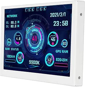 5 inch IPS USB Mini Screen, AIDA64 PC CPU GPU RAM Data Monitor, Computer Temperature Display ...