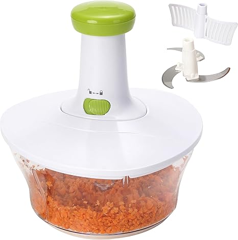Brieftons Express Food Chopper: Quick, Easy, Powerful Manual Hand Held ...