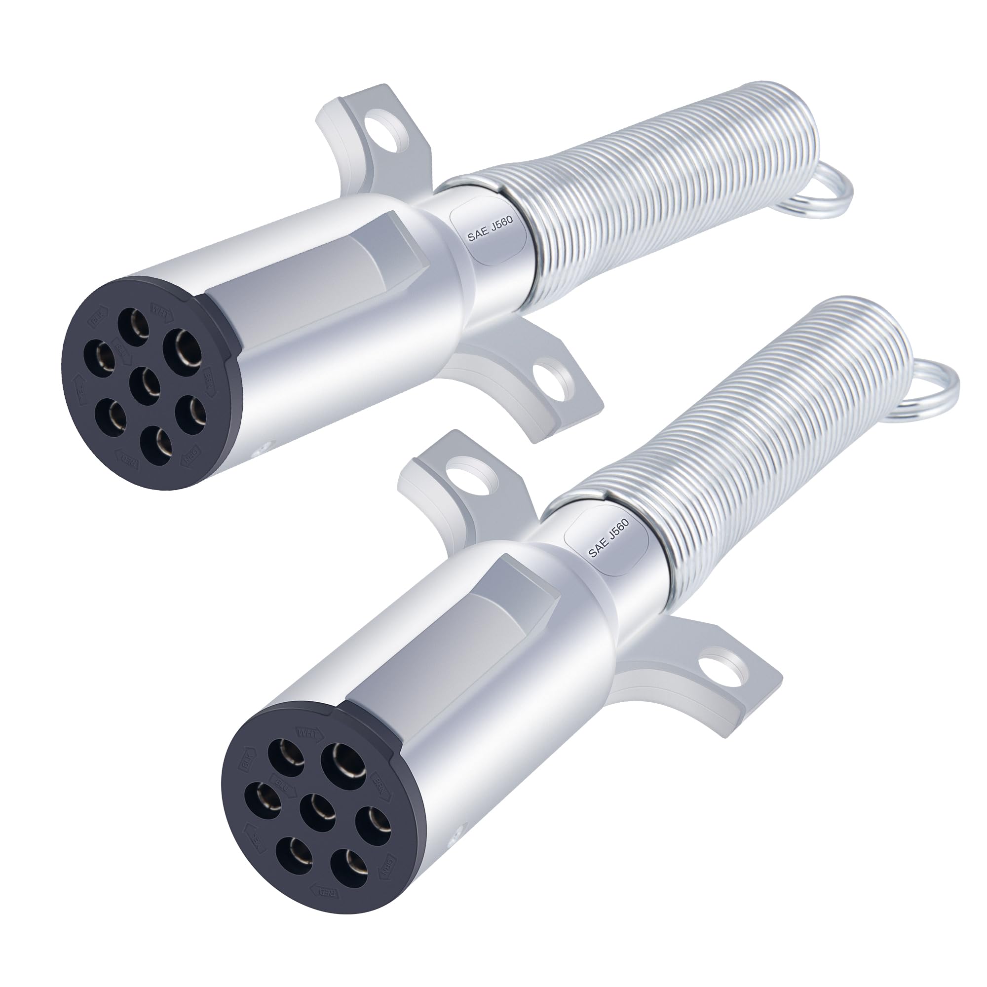 Dazakoot 7 Way Trailer Plug Set, 7 Way Replacement Plug, Heavy Duty Die ...