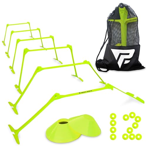 Pro Adjustable Hurdles and Cone Set – 6 Agility Hurdles (6, 9 or 12 ...