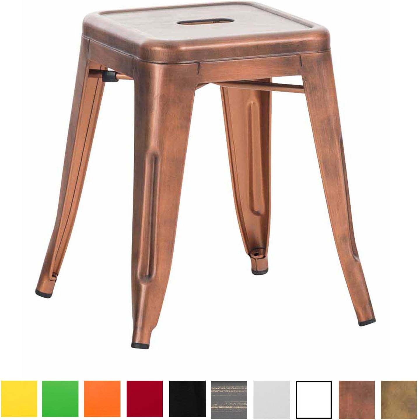 CLP Sitzhocker Armin aus Metall I Stapelbarer Hocker mit Einer Sitzhöhe ...