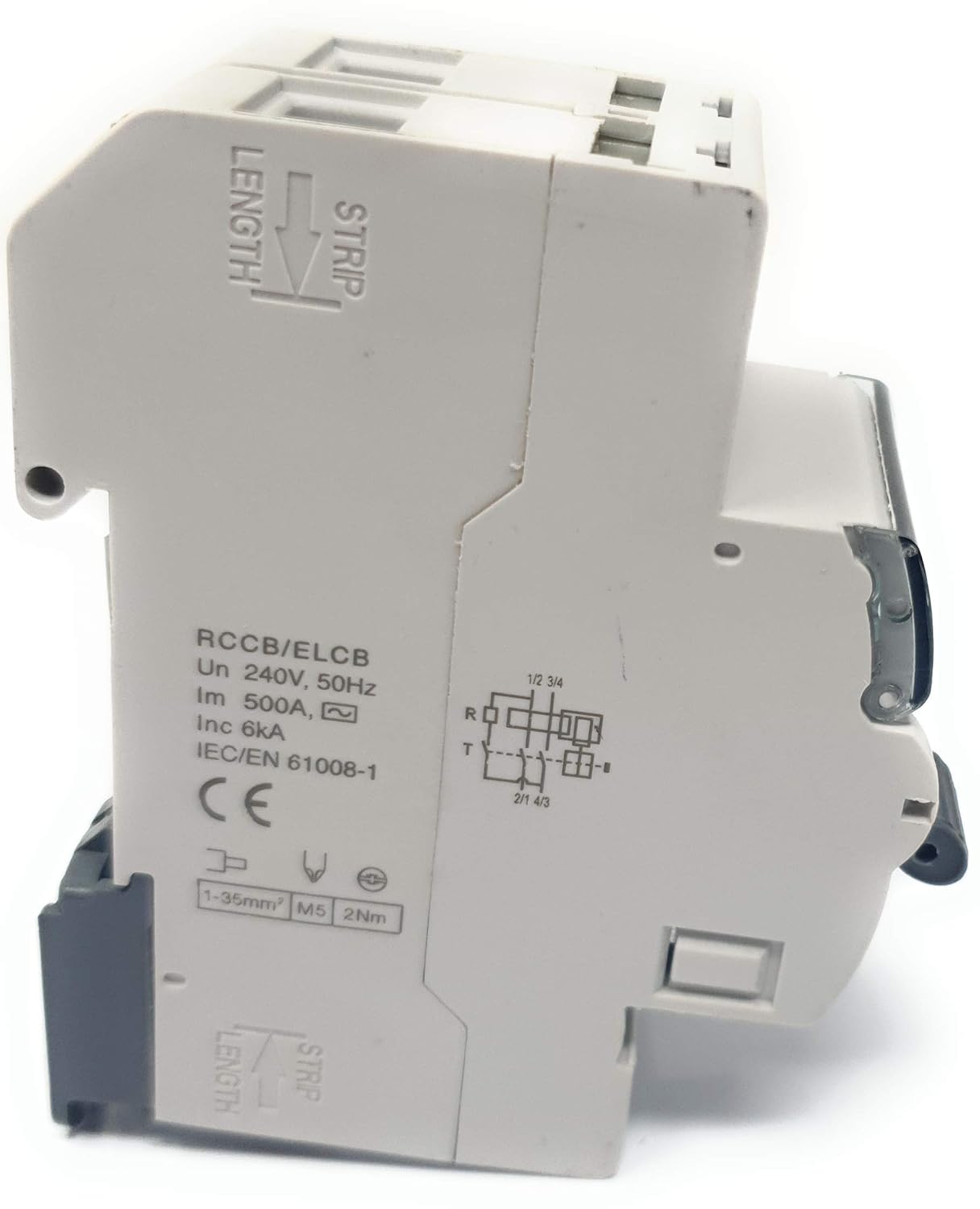 Newlec RCCB 40 Amp 30mA 6KA Double Pole – 2P RCD Circuit Breaker With ...