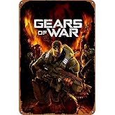 Amazon.com: Clilsiatm Gears of War Game Poster Video Game Tin Metal ...