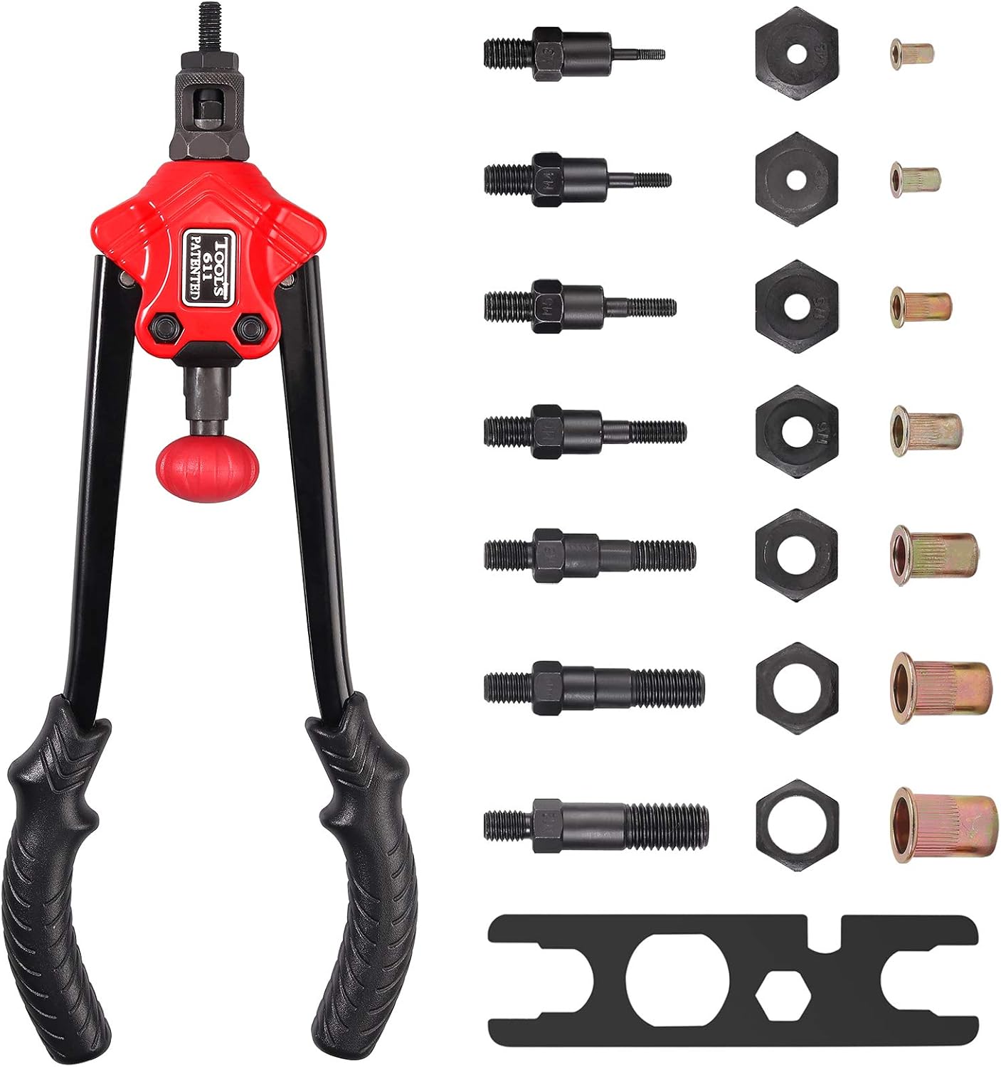 AMTOVL Rivet Gun 13″ 330mm Heavy Duty Hand Riveter M3 M4 M5 M6 M8 M10 ...