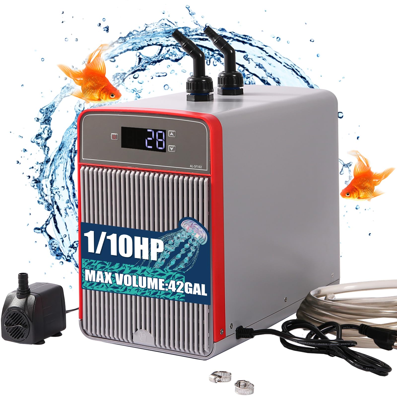 Mua 150W Aquarium Chiller, 42 gal Water Chillers, Hydroponic Cooler ...