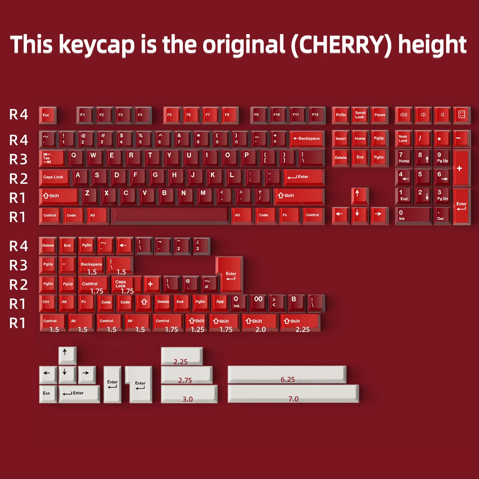Mua RUNJRX Hams Keycaps 165 Keys PBT Doubleshot Cherry Profile for ANSI ...