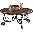 Amazon.com: Signature Design by Ashley Rafferty Ornate Round End Table ...