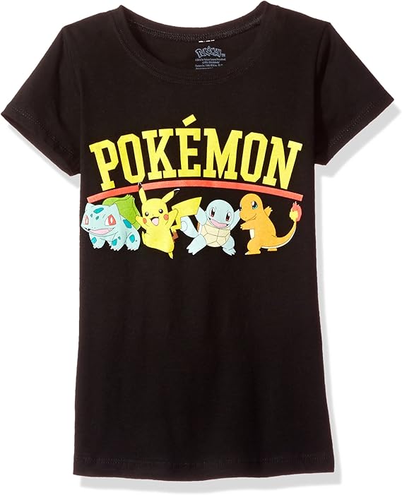 Pokemon - Playera de Manga Corta para niña, Negro, Medium: Amazon.com ...