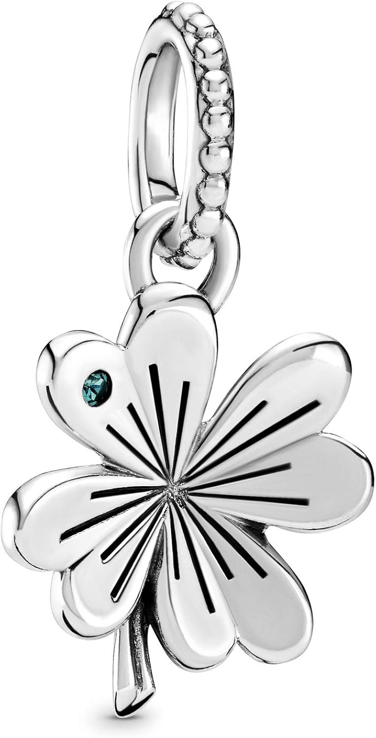 Amazon.com: Pandora Jewelry Lucky Four-Leaf Clover Crystals Pendant in ...