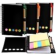 Amazon.com : TOODOO 4 Packs Lined Spiral Notebook Kraft Paper Cover ...