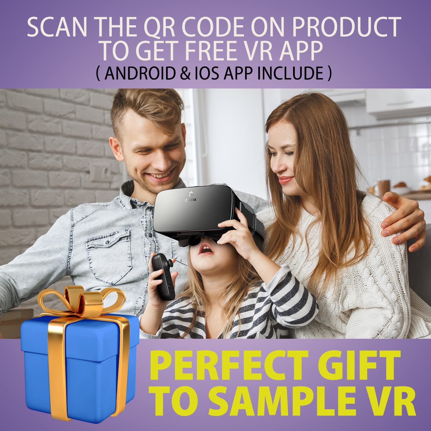 Mua DESTEK V5 VR Headset for Phone with Controller, Eyes Protected Anti ...