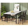 Amazon.com - Lamerge 4-Piece Dining Table Set for 3-6 People, 63 ...