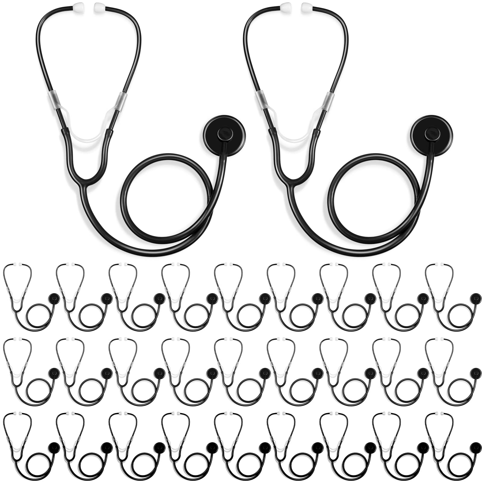 Hanaive 30 Pack Kids Stethoscope Toy Disposable Stethoscope Bulk Real ...