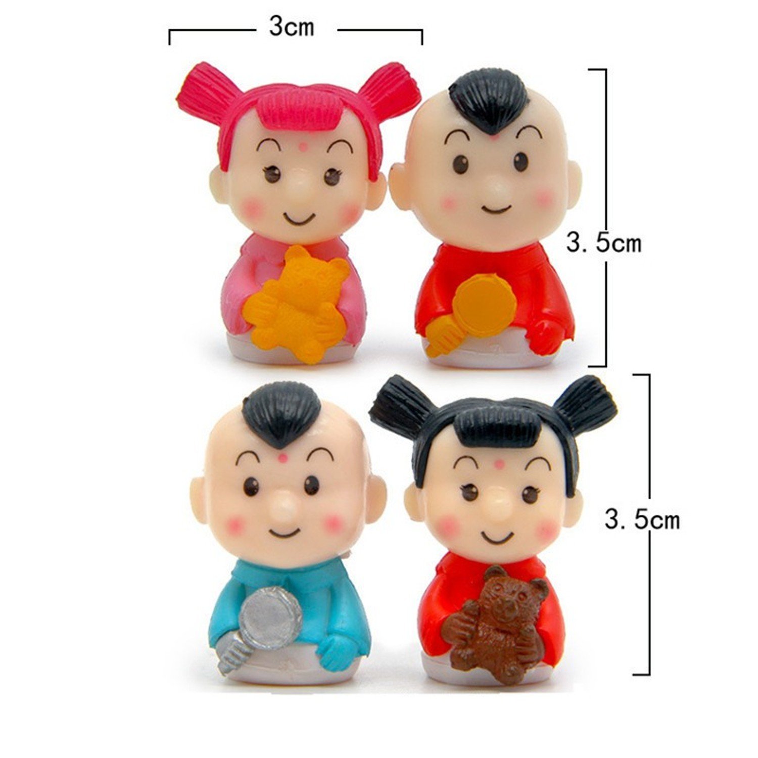 Chinese Style 4pcs/set China Doll Baby Boys Girls Model Action Figure ...