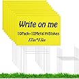 Amazon.com : 10 PACK 17x 13 Inches Yellow Blank Yard Signs - Waterproof ...