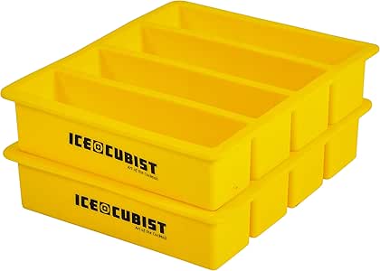 Amazon.com: Rectangular Collins Ice Cube Mold - For Cocktail, Whiskey ...