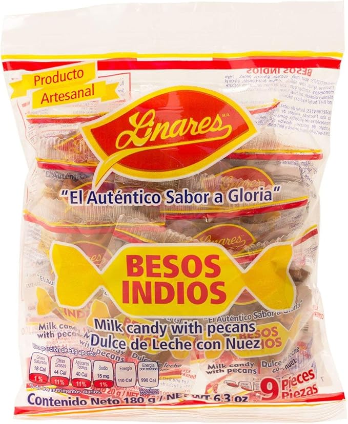Besos Indios Linares, Dulces de Leche de Cabra con Nuez - Multipack de ...